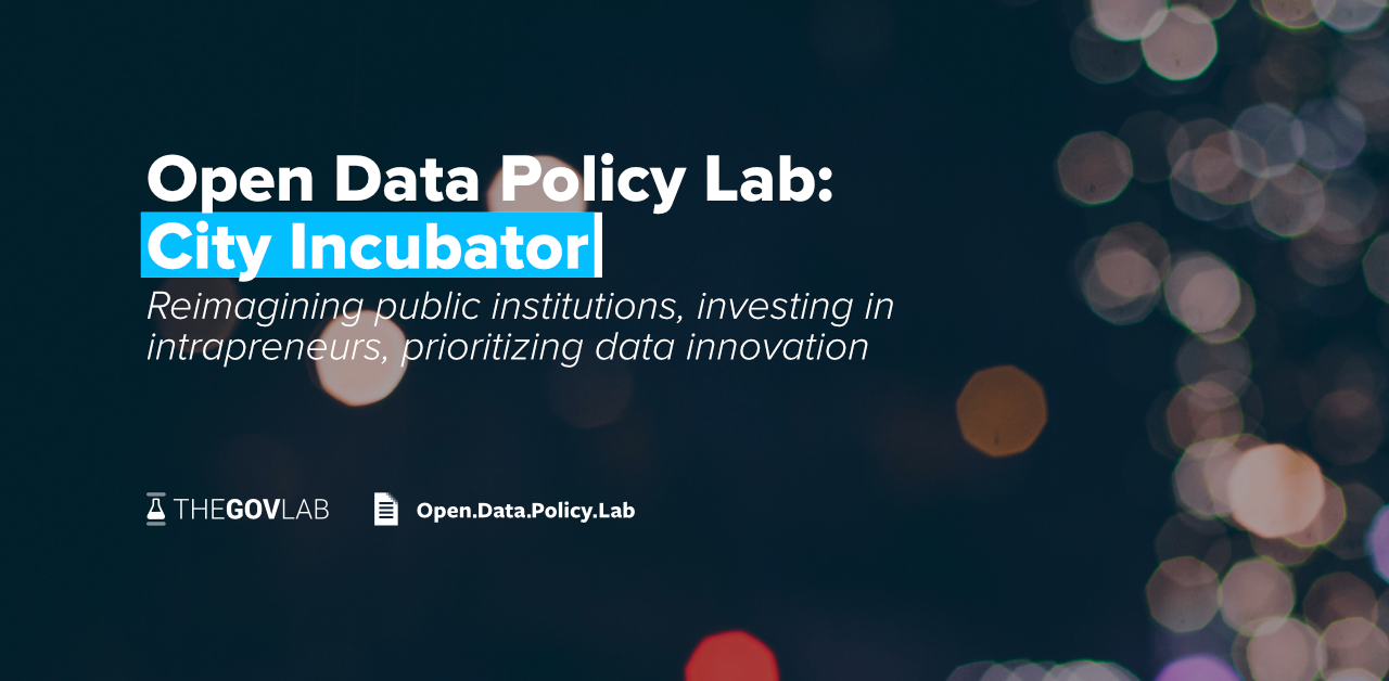 The Open Data Policy Lab’s City Incubator – The Living Library